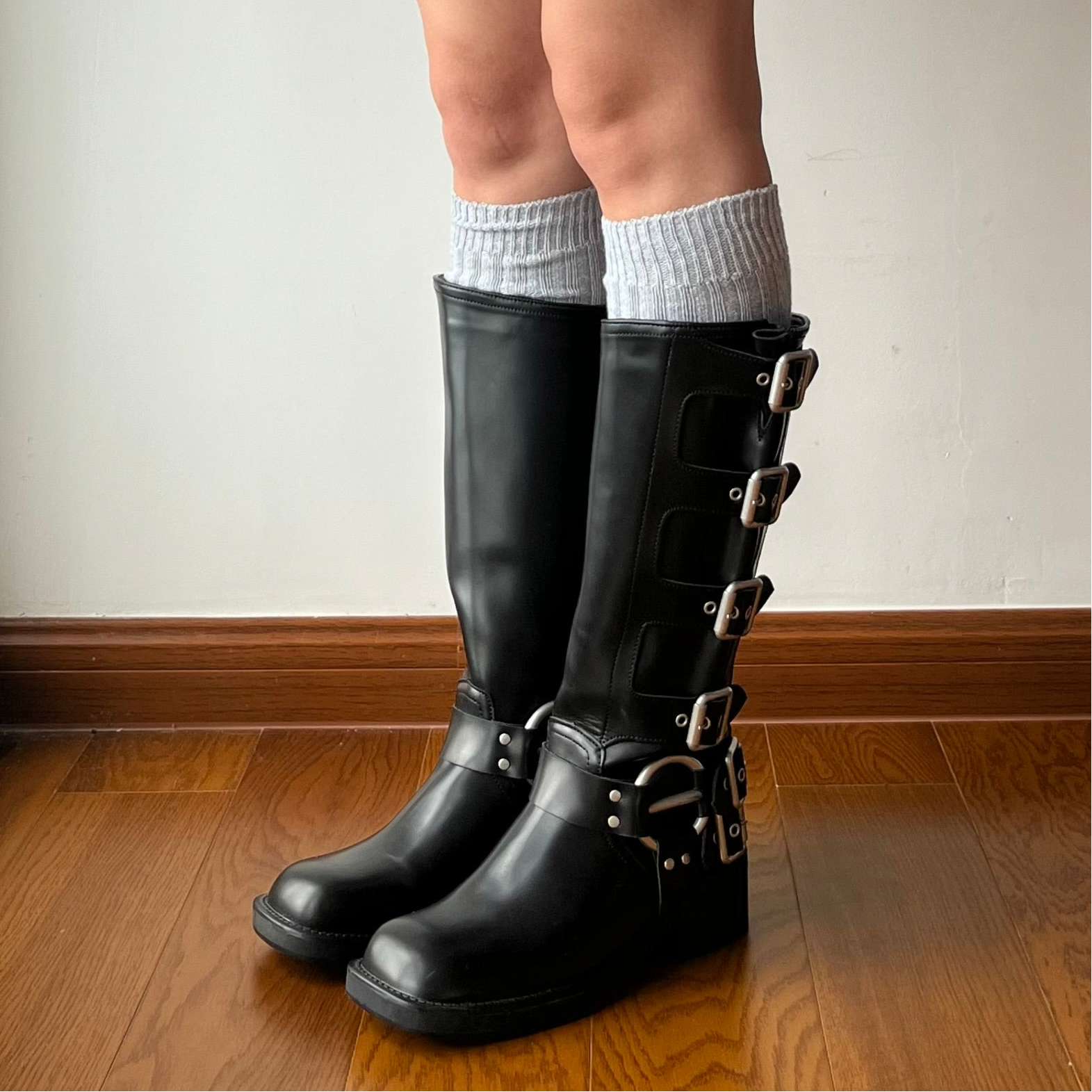 Black Buckle Boots – Moody MuMu