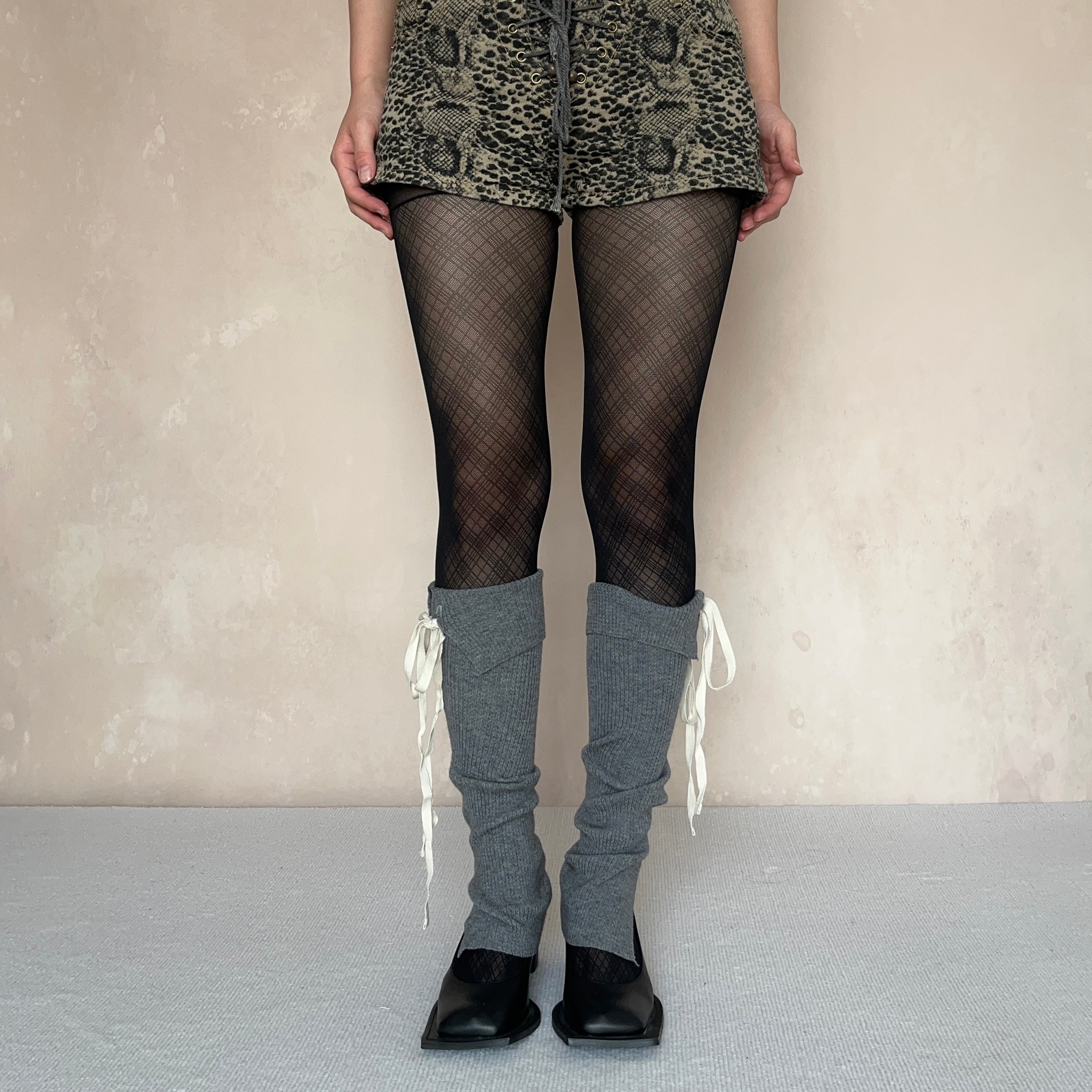 Black Check Pattern Sheer Tights – Moody MuMu