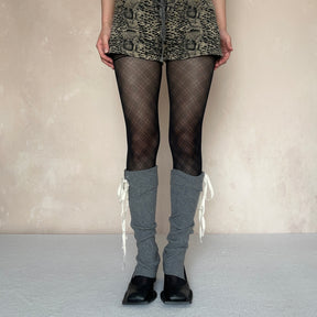 Black Check Pattern Sheer Tights – Moody MuMu